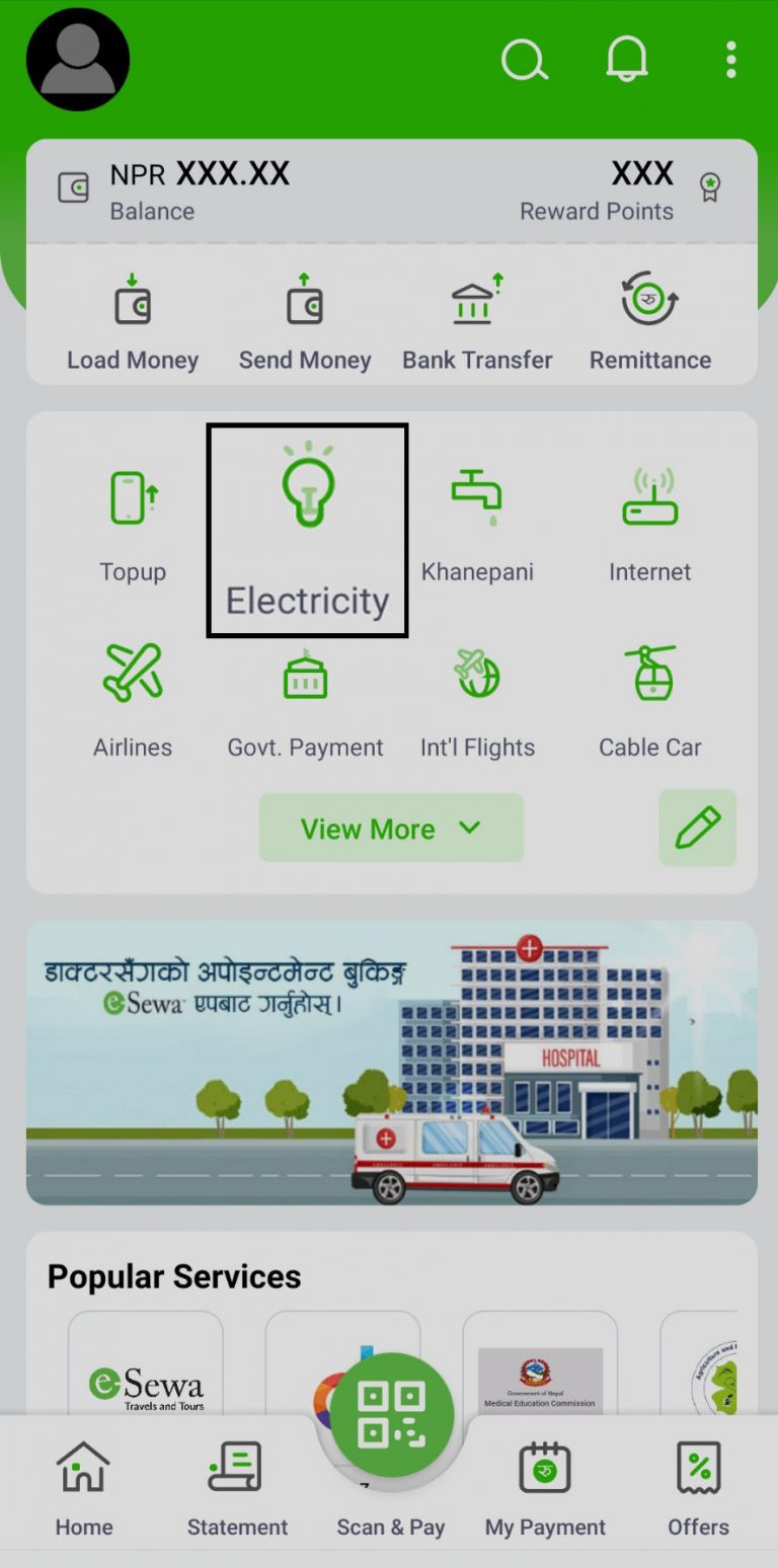 NEA Electricity bill payment through eSewa - eSewa