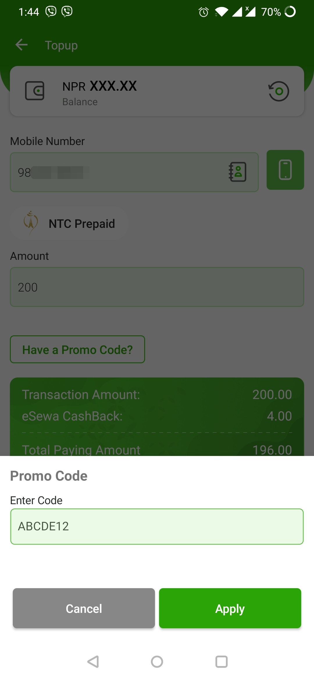 How to use eSewa Promo code? - eSewa