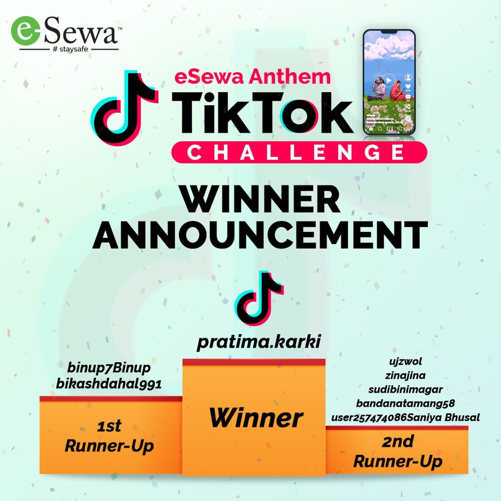 eSewa Anthem TikTok Challenge Winners Announcement! - eSewa