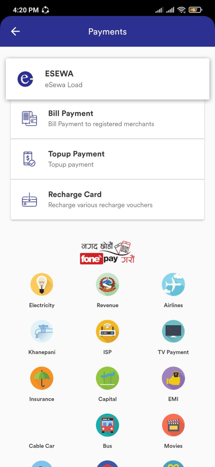Load fund from Miteri Development Bank’s Mobile banking - eSewa