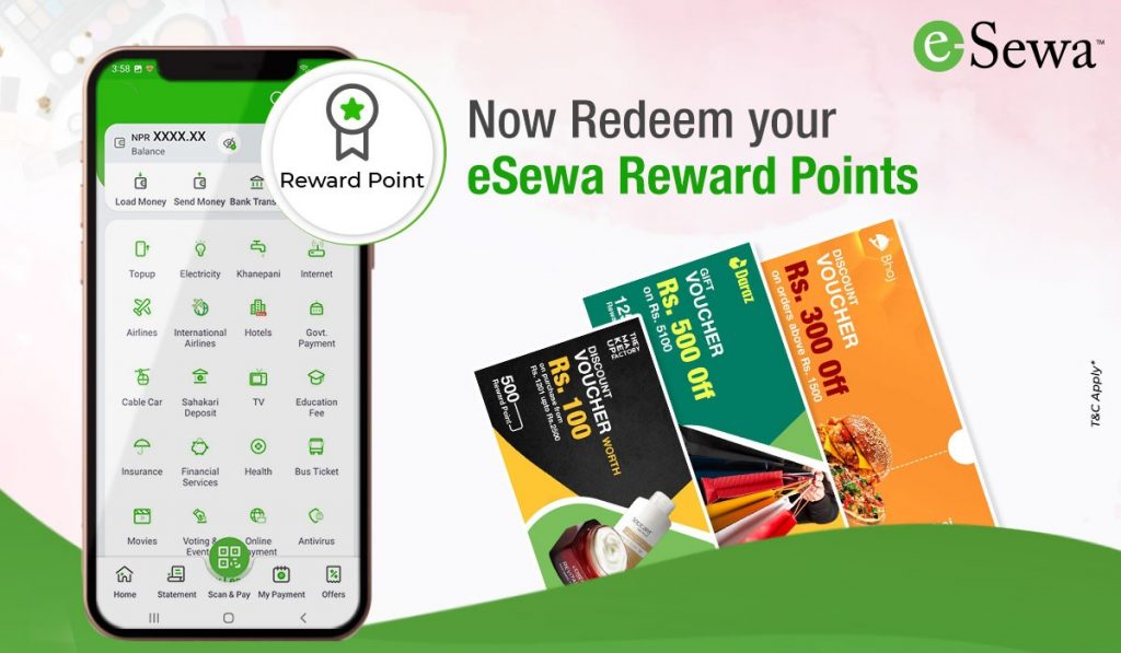 Redeem your eSewa Reward Points - eSewa