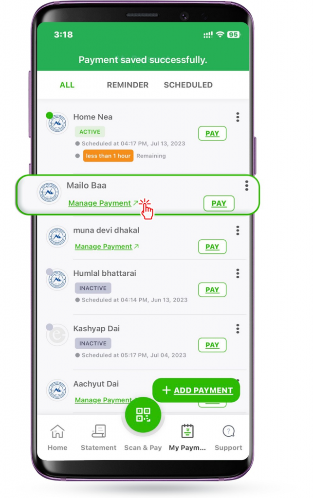 Scheduled Payment - eSewa