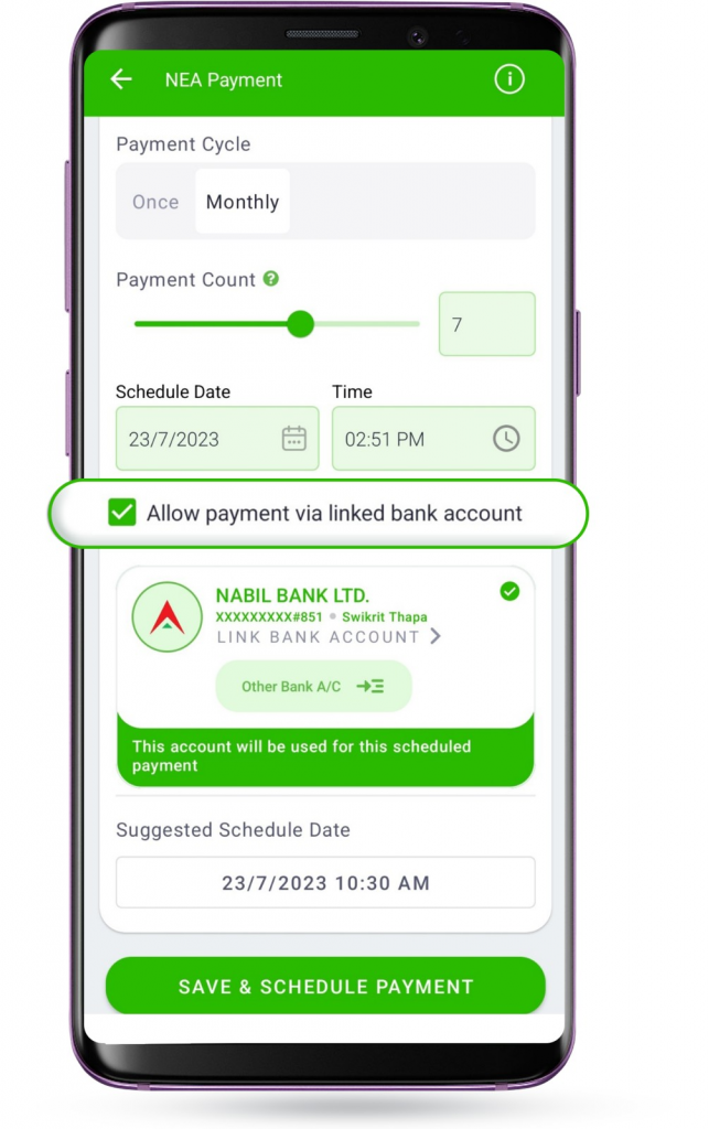 Scheduled Payment - eSewa